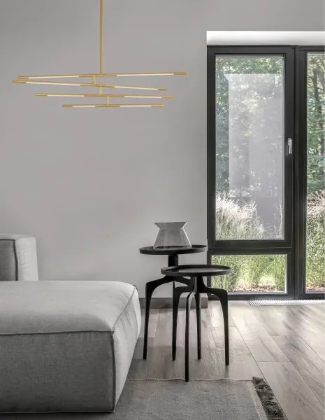 LED lustr Raccio 84 zlaté