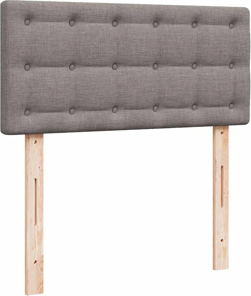 Box spring postel s matrací taupe 100 x 200 cm textil 3287385