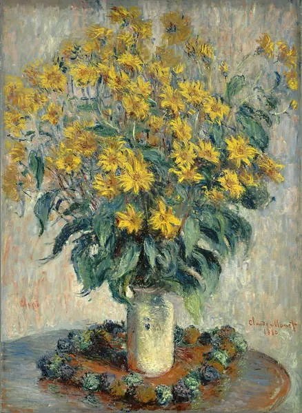 Claude Monet - Obrazová reprodukce Jerusalem Artichoke Flowers, 1880, (30 x 40 cm)