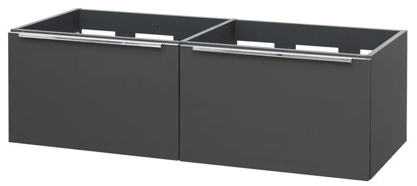 Mereo Mereo, Mailo, koupelnová skříňka 121 cm, bílá, dub, antracit, CN538S