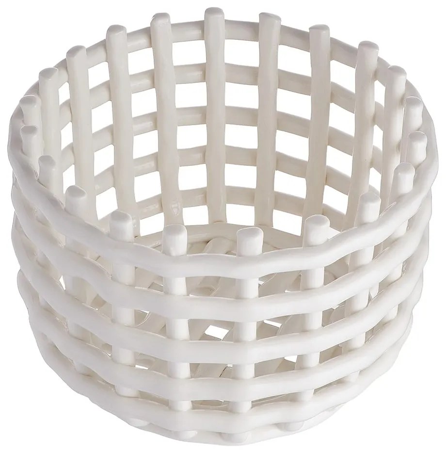 CRAFT Keramický košík 16 cm - krémová
