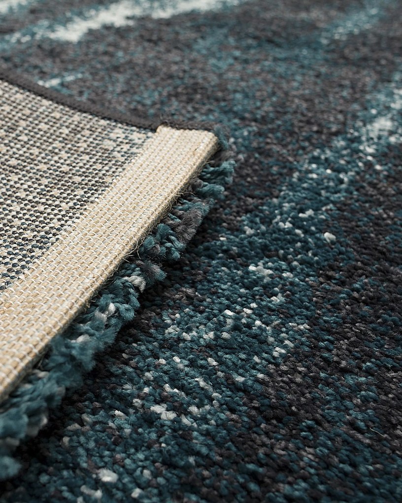 Koberec Softness near black/peacock blue 120x160cm