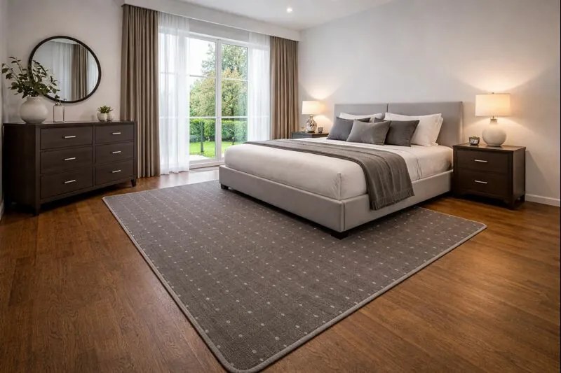 Condor Carpets, Kusový koberec Udinese hnědý čtverec, 300x300, hnědá, chodba / předsíň