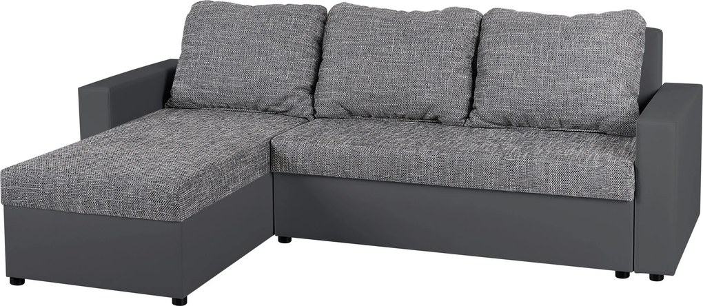 XXXLutz ROHOVÁ SEDAČKA, textil, kompozitní dřevo, šedá P & B - Sedací soupravy - 000044001604