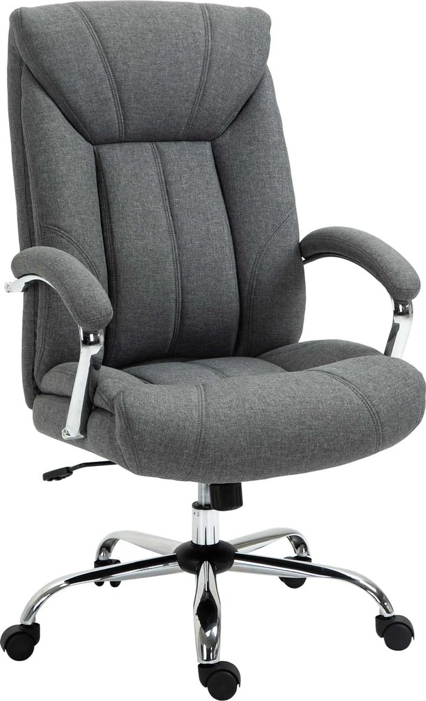 Vinsetto kancelářská židle s houpací funkcí - ergonomická židle s polstrovanými opěrkami a opěrkou hlavy, výškově nastavitelná, otočná židle s opěradl