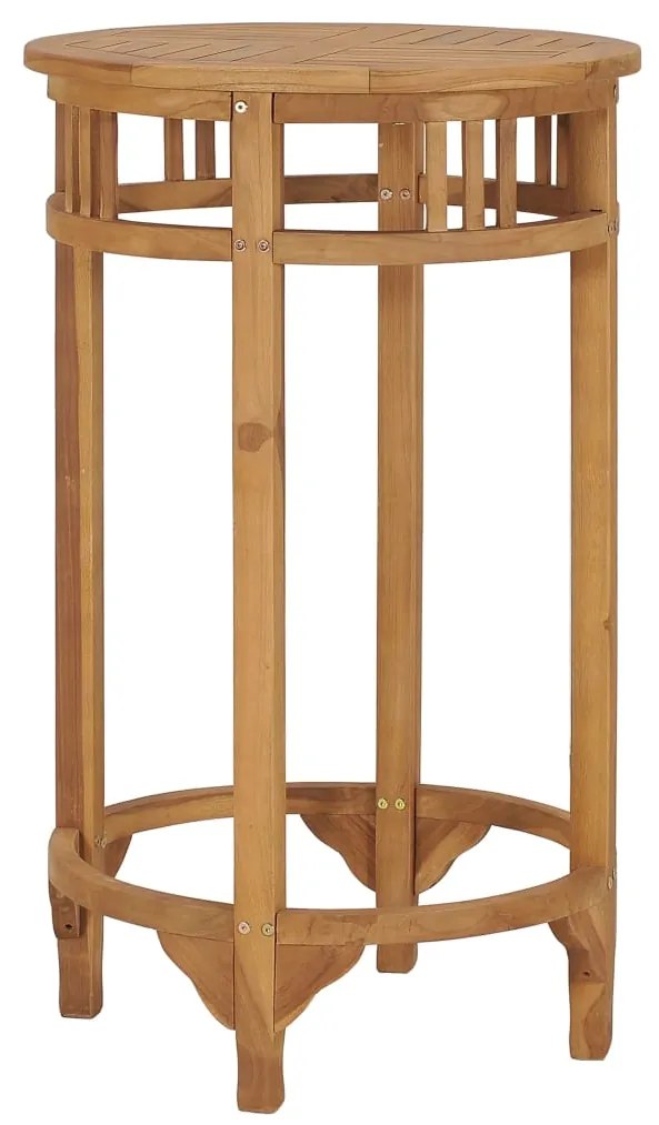 49426 vidaXL Barový stůl Ø 60 cm masivní teakové dřevo