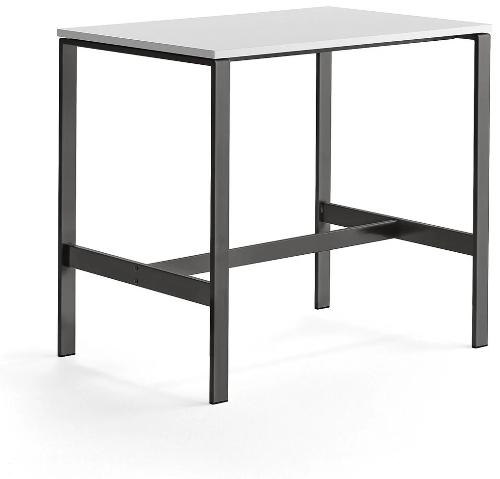 AJ Produkty Stůl VARIOUS, 1200x800 mm, výška 1050 mm, černé nohy, bílá