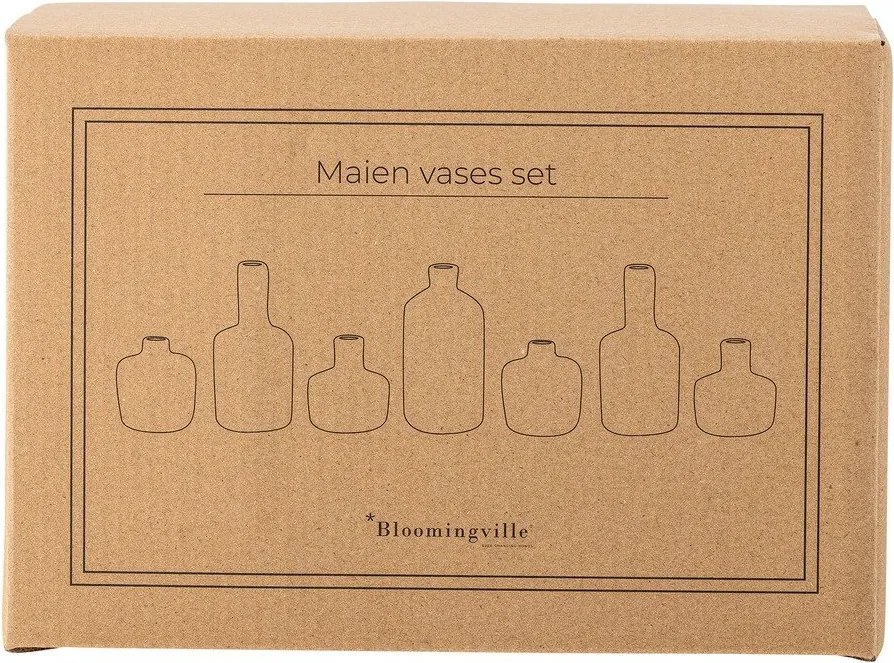 Vázy v sadě 7 ks z kameniny (výška 14 cm) Maien – Bloomingville