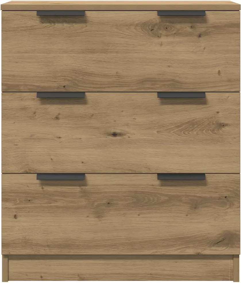 Příborníky 3 ks dub artisan 60x30x70 cm kompozitní dřevo 3329226