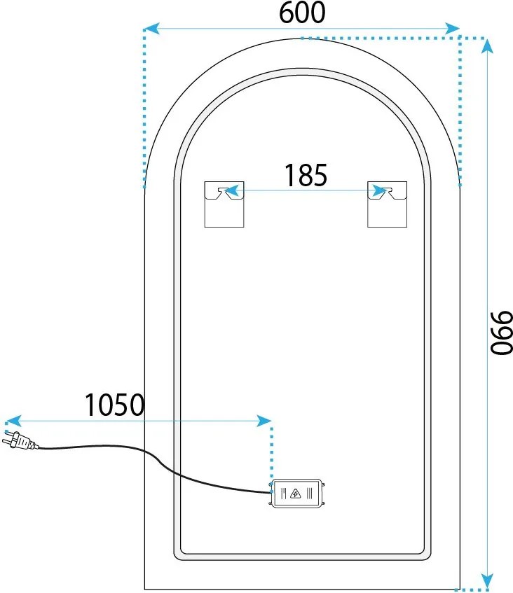 Rea Rea, Zrcadlo LED 90x60cm TOP-1, HOM-01520