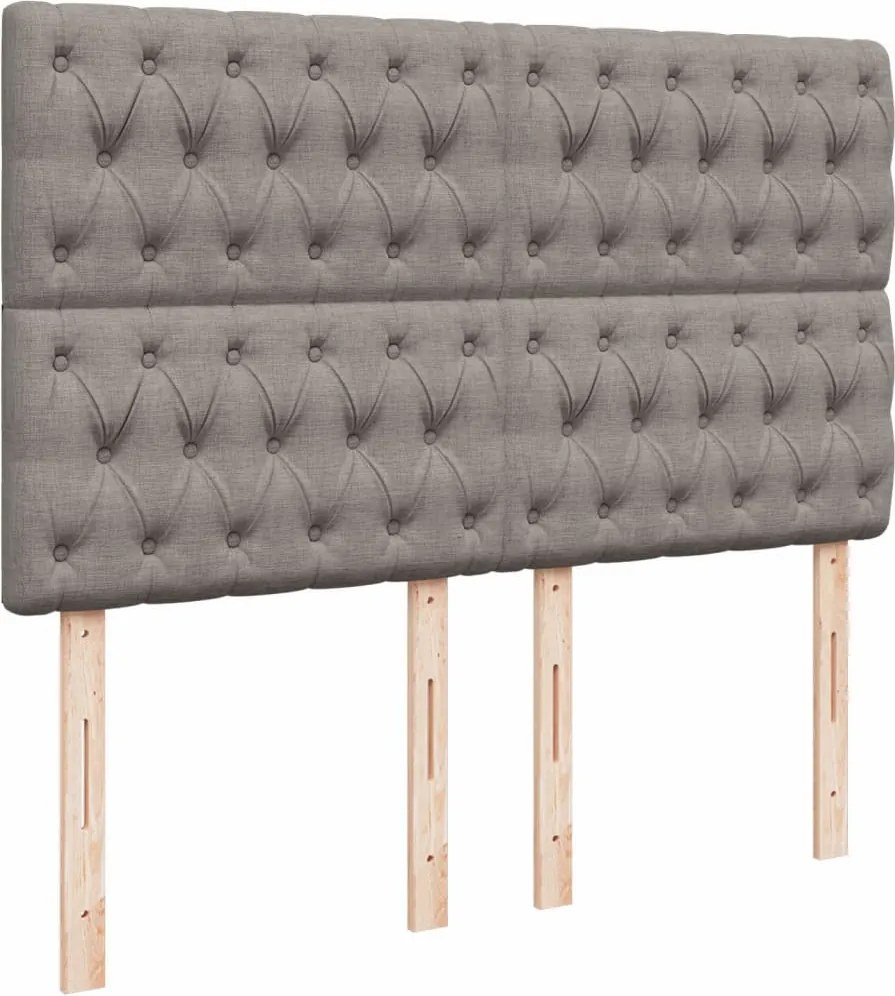 Box spring postel s matrací taupe 160x200 cm textil 3291342
