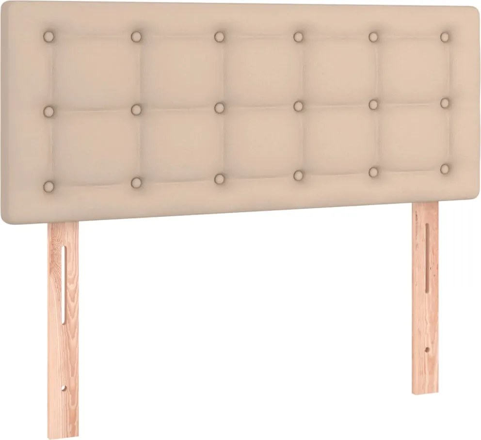 Box spring postel s matrací cappuccino 90x200 cm umělá kůže 3141106
