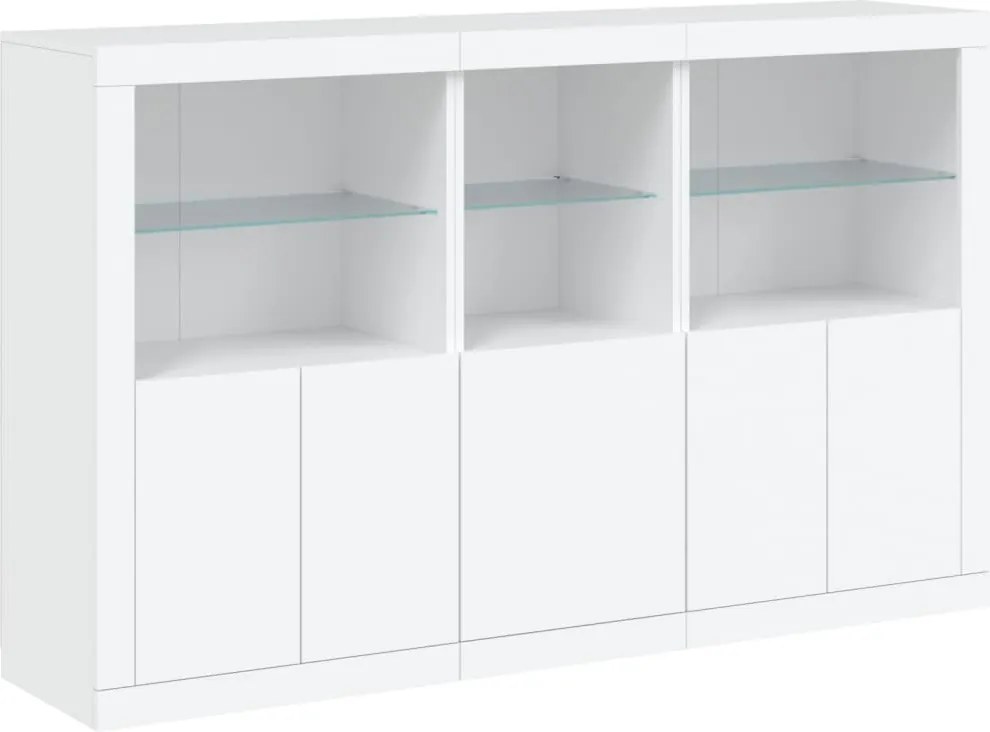 Příborník s LED osvětlením bílý 162 x 37 x 100 cm 3209142