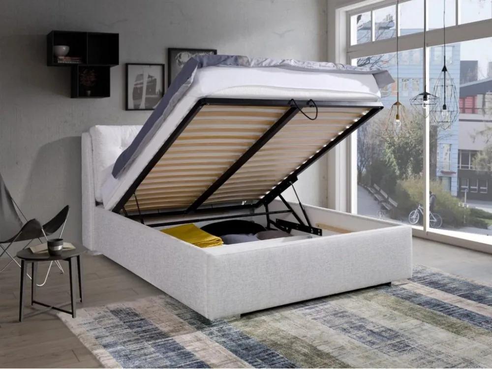 Elegantní čalouněná postel IBIZA 200x200 cm Ton 3