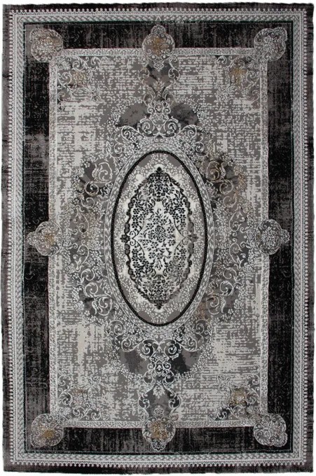 Koberec Tender 27145A VELVET černý / světle šedý
