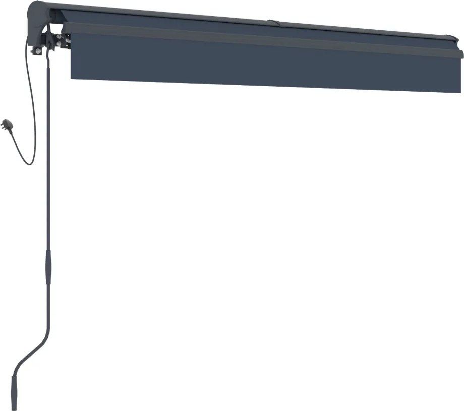 Elektrická markýza s LED osvětlením BestBerg BBSU-EL295CG / 295 x 250 cm / šedá