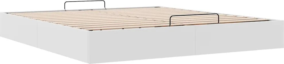 Osmanský rám postele bez matrace bílý 160x200 cm umělá kůže 3310810