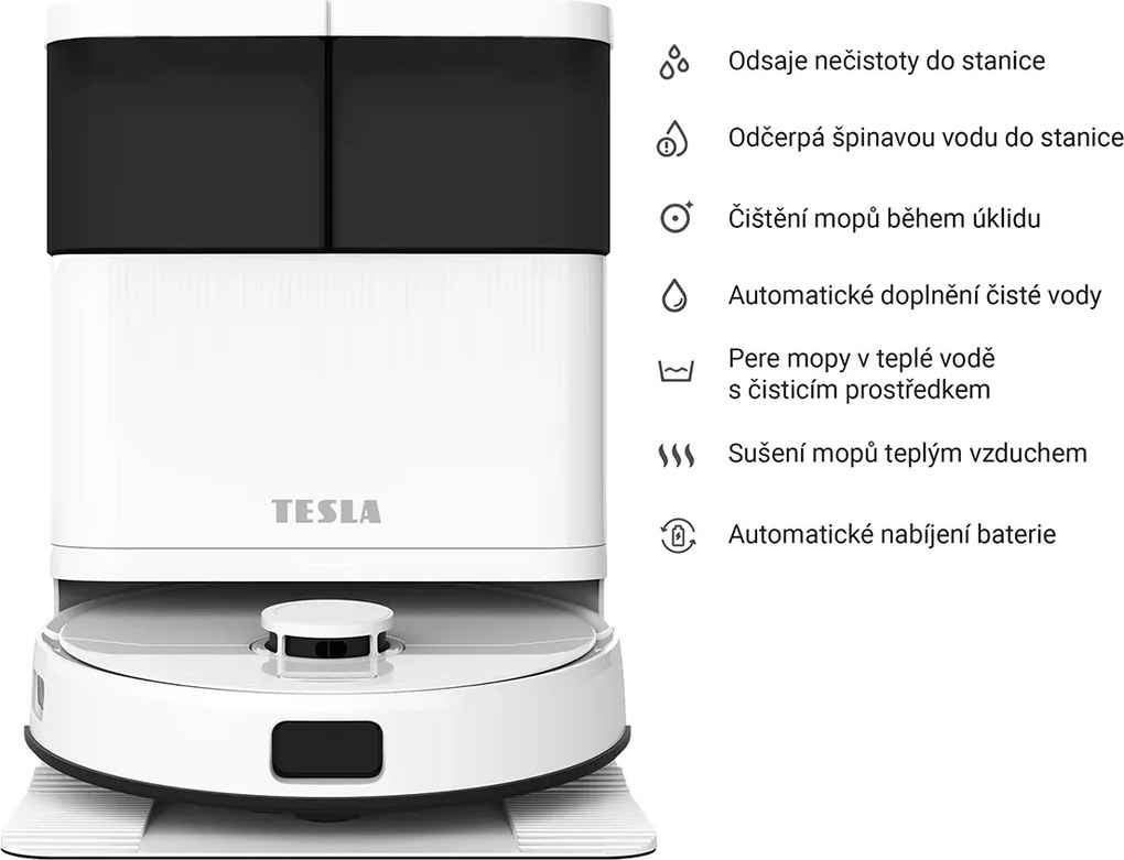 TESLA RoboStar iQ900 Ultra - laserový robotický vysavač 4v1