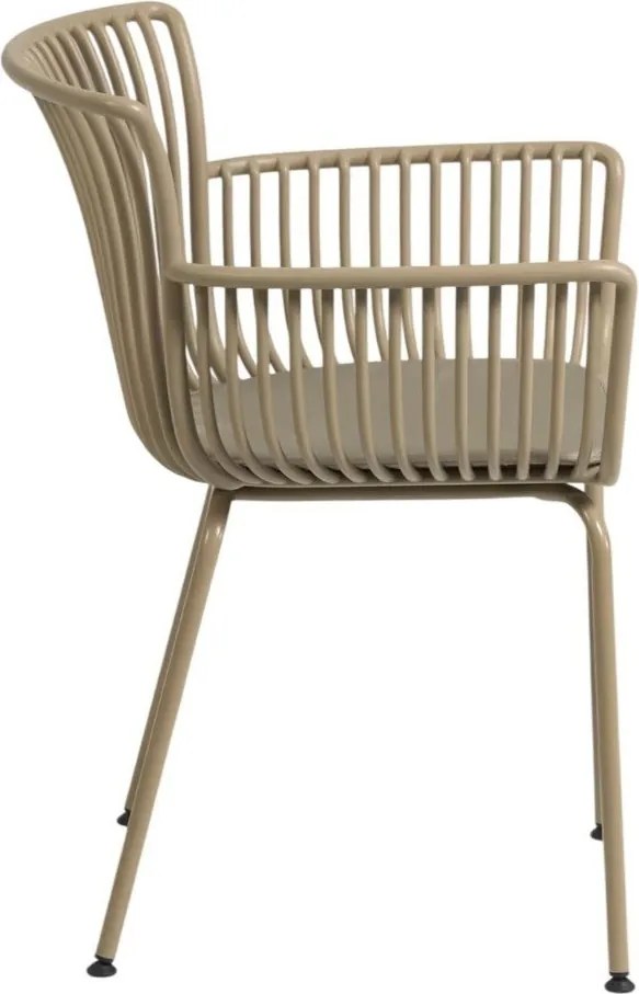 Béžová kovová/plastová zahradní židle Surpika – Kave Home