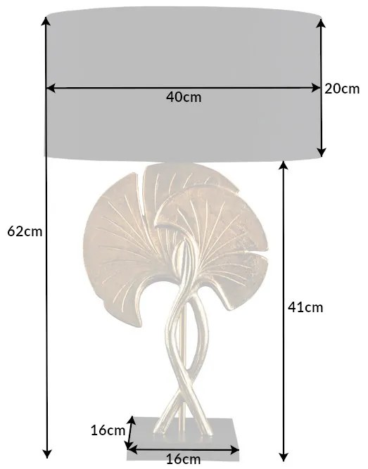 Designová stolní lampa Rashid 62 cm černo-zlatá