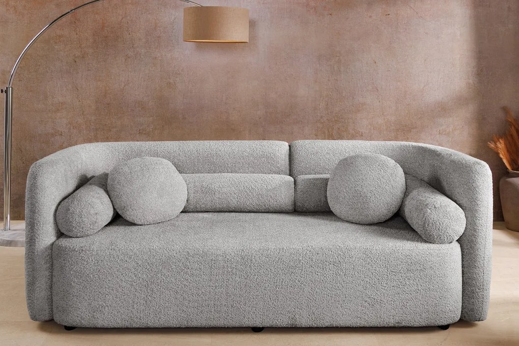 Invicta Dvoumístná pohovka ART DECO šedá 200 cm 44508