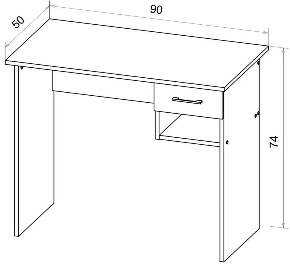 Psací stůl Rosebank, dub artisan / antracit