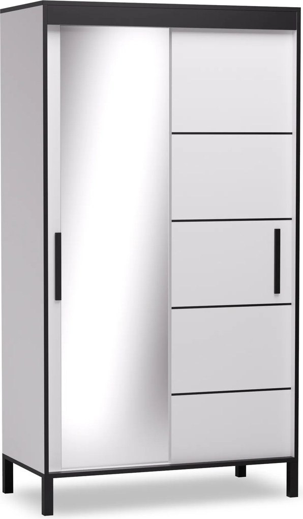 ADRK Furniture Posuvná skříň BELL-M 120 SW-BLM-120-W