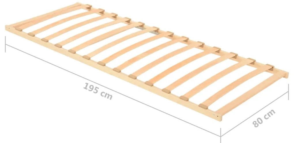 Lamelový rošt postele s 13 lamelami 80 x 200 cm - Default Title