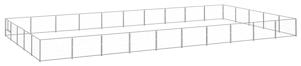 Psí kotec stříbrný 50 m² ocel