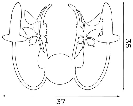 Nástěnné svítidlo SUMMER 2xE14/60W/230V