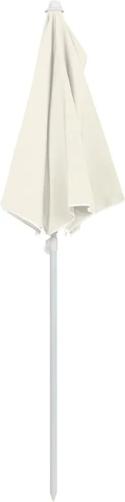 Zahradní půlkruhový slunečník s tyčí 180 x 90 cm pískový 315559