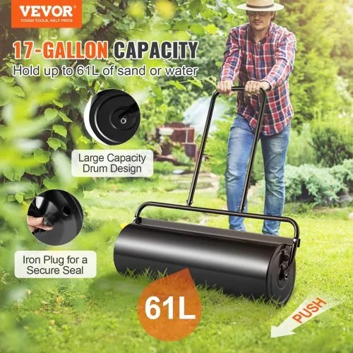 Válec na trávu, 64,4 l pískem/vodou naplněný válec