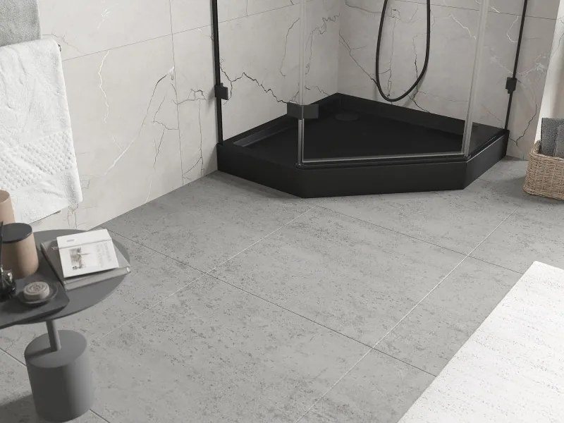 Mexen Flow+ pětiúhelníkový sprchový kout 90 x 90 cm, černý mat - 46P709090H
