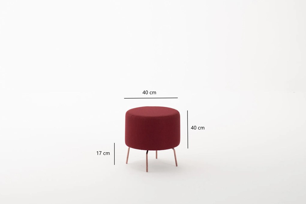 Atelier del Sofa Taburet Octo - Claret Red, Červená