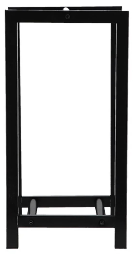 Kovový stojan na dřevo Rectangle, 30x60 cm, černá