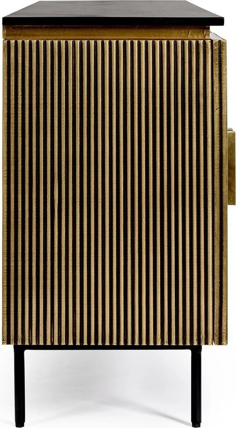 Černá/v přírodní barvě komoda 160x80x40 cm Virat – Bizzotto