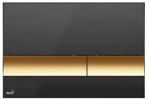 Černo-zlaté splachovací tlačítko pro předstěnové instalační systémy | Black & Gold