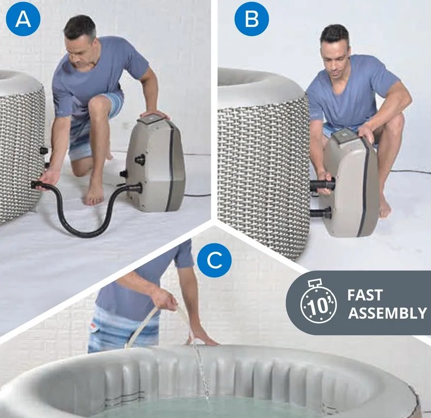 AVENLI NICE jacuzzi SILVER - nafukovací vířivka pro 6 osob