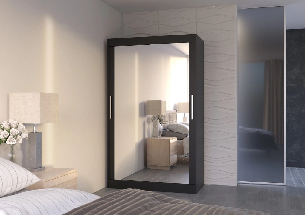ADRK Furniture Skříň posuvná se zrcadlem TIBAGO 120 ADRK-SW-TIB-B-120