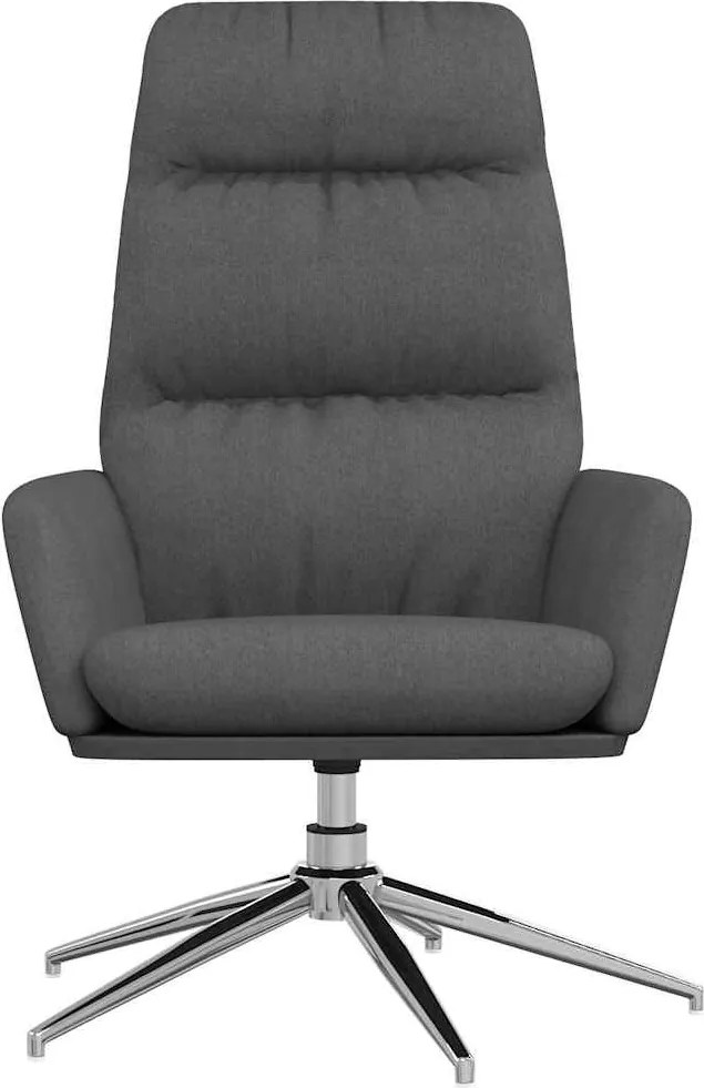 Relaxační křeslo tmavě šedé textil 341131
