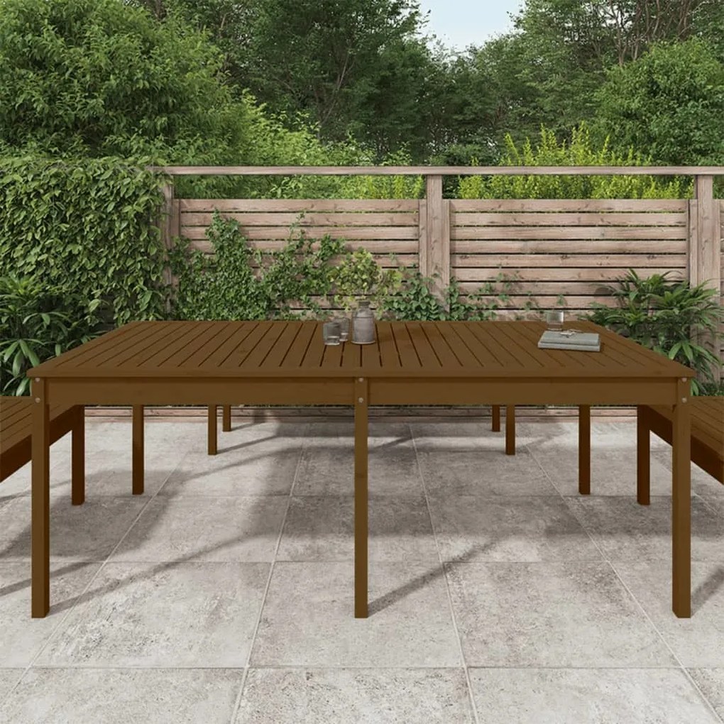 vidaXL Zahradní stůl šedý 203,5 x 100 x 76 cm masivní borové dřevo [823986] Barva: Přírodní borovice