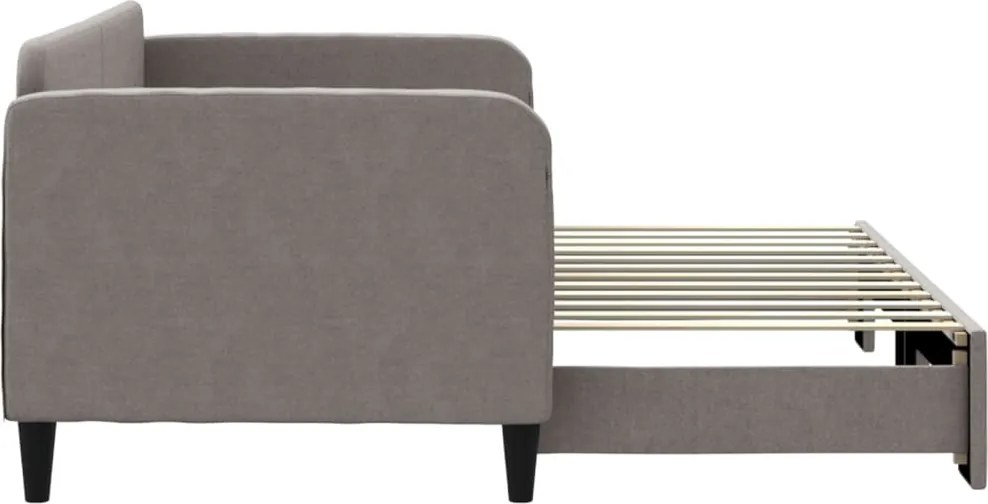 Válenda s přistýlkou taupe 80 x 200 cm textil 3196814