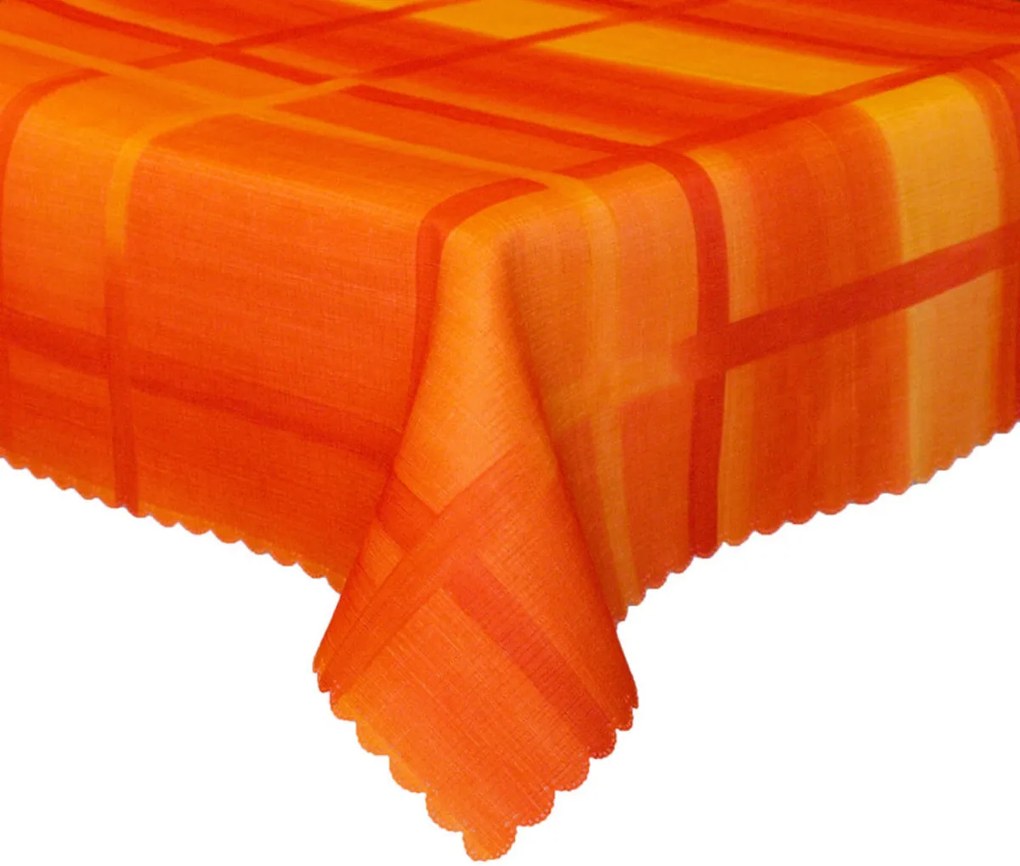 Forbyt, Ubrus s nešpinivou úpravou Mřížka, oranžový 50 x 100 cm