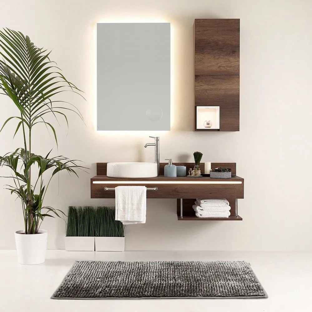Tmavě šedé WC koupelnové předložky v sadě 2 ks 80x50 cm Bati – Restilo