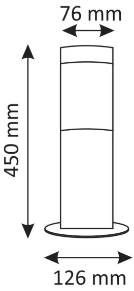 LED RGBW Stmívatelná venkovní lampa OSLO 1xE27/6,5W/230V IP44 antracit