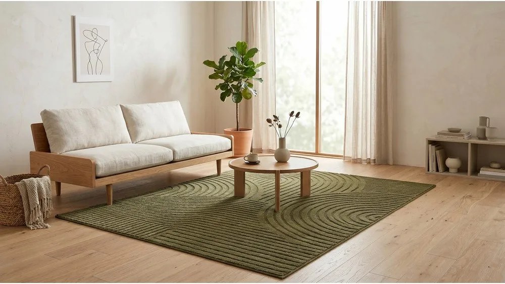 Zelený koberec 200x290 cm Whirl – ESTE