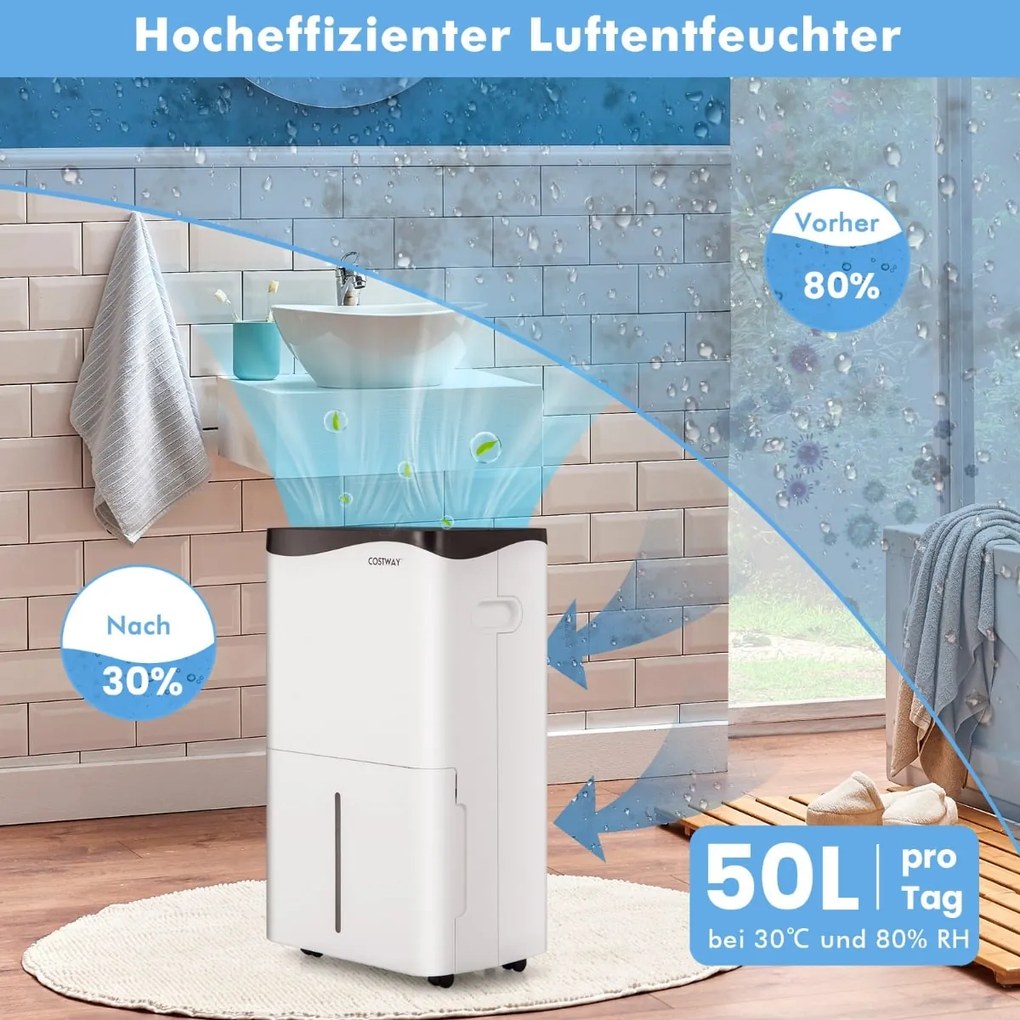 Costway Dehumidifier room dehumidifier mobile dehumidifier electric dehumidifier