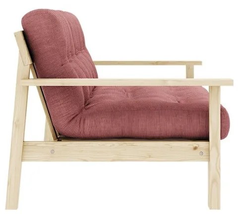 Růžová manšestrová rozkládací pohovka 218 cm Unwind – Karup Design