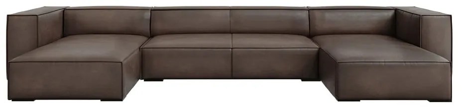 Hnědá kožená rohová pohovka (do "U") Madame – Windsor &amp; Co Sofas