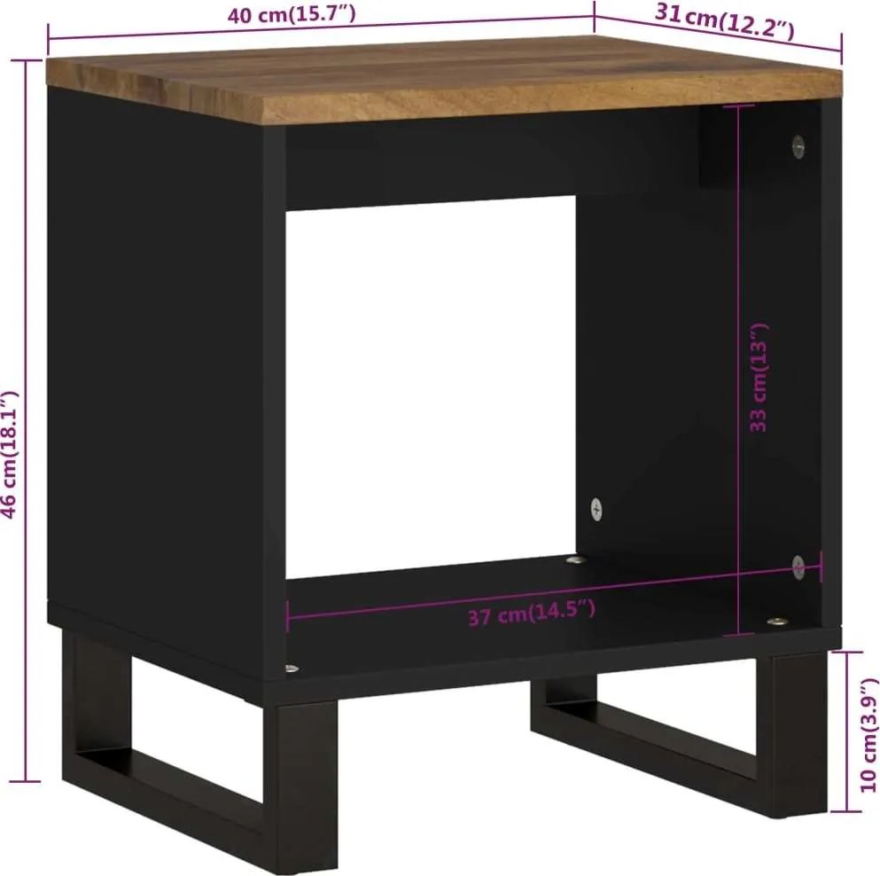 vidaXL Konferenční stolek 40 x 31 x 46 cm recyklované dřevo a kompozit [350643] Barva: medová hnědá